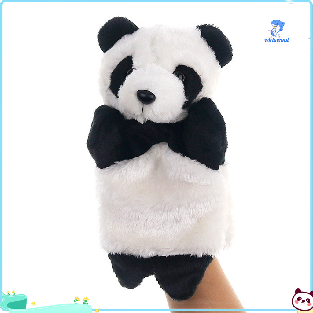 wirlsweal Panda Hand Puppet Plush Toy Super Soft Movable Arm Role ...