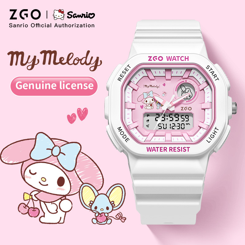 ZGO Sanrio My Melody Kids Watch for Girls, Cute Dual Display Sports ...