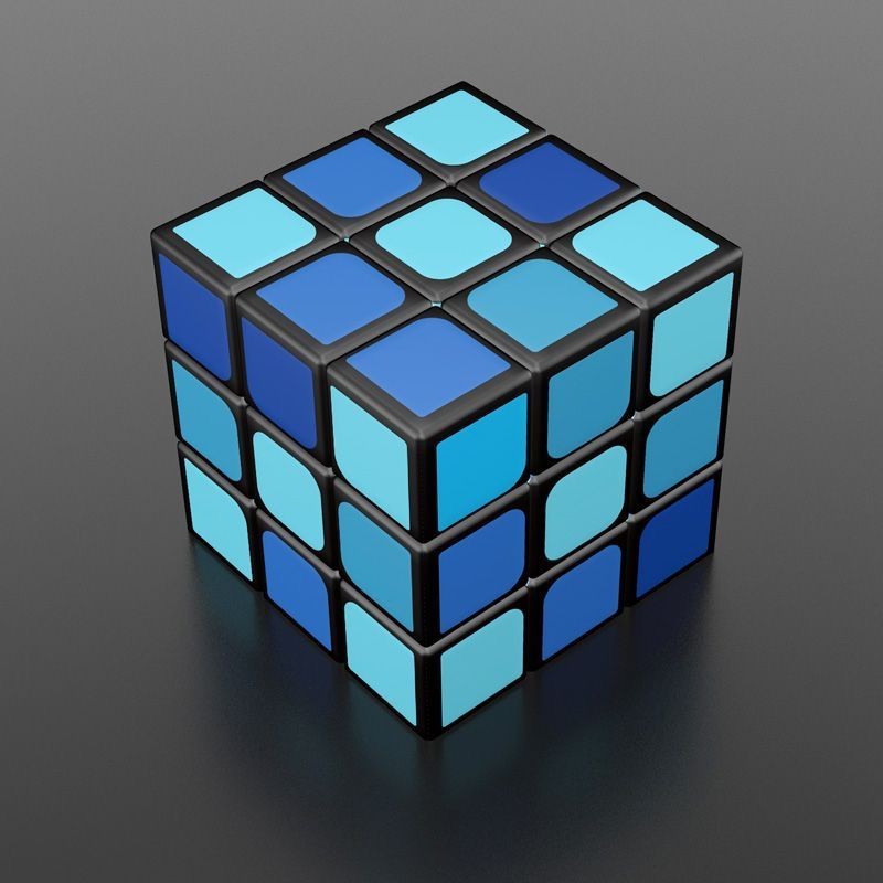 Rubik's cube three-order gradient learning toy for students, smooth puzzle, chemistry魔方三阶渐变学习玩具 ...
