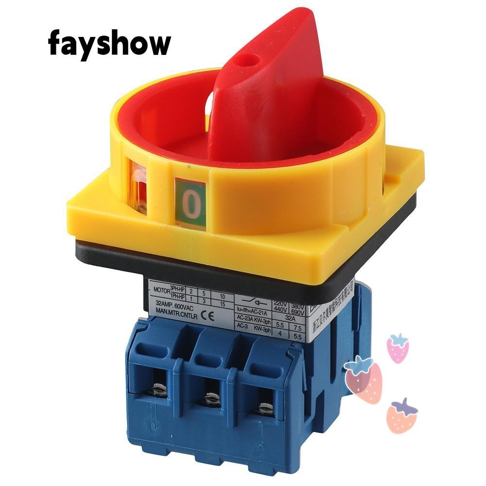 FAY On- Power Switch, 2-Position 3-Pole Rotary Cam Changeover Switch ...