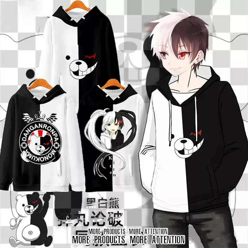 Anime Monokuma Bear Hoodie Cosplay Danganronpa: Trigger Happy Havoc ...