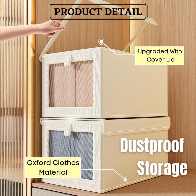 [Shopee Choice] Foldable Storage Box With Window Wardrobe Dividers ...