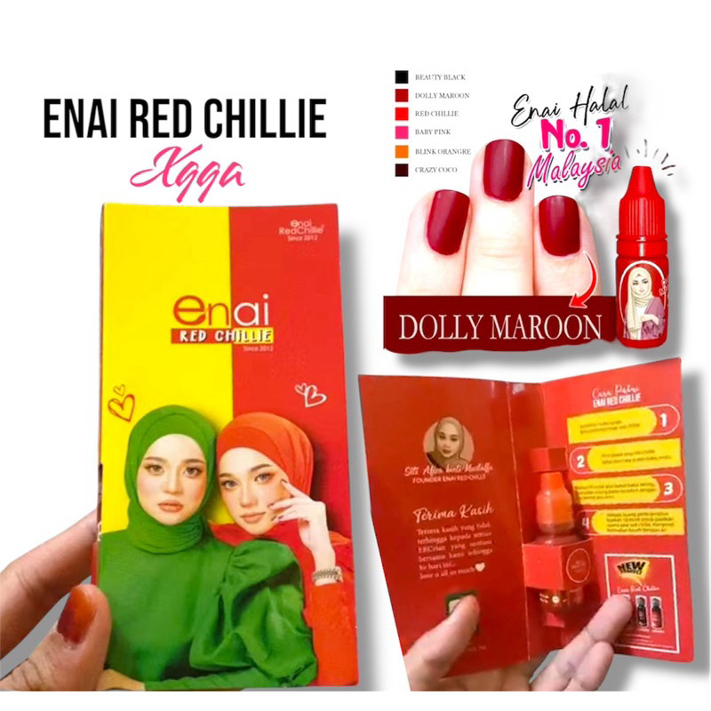 ENAI RED CHILLIE / inai red chili HENNA NAIL COLOR | Shopee Singapore