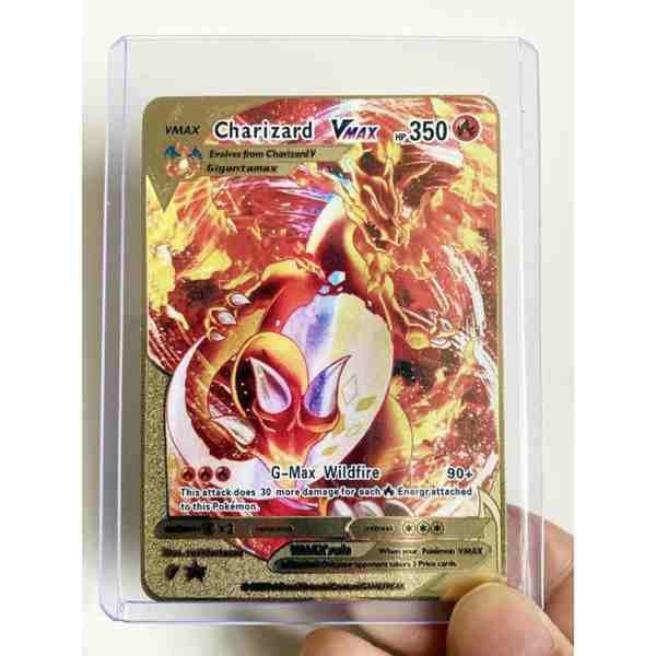pokemon tcg trading card English Pokemon Vmax Metal Card Giant Fire ...