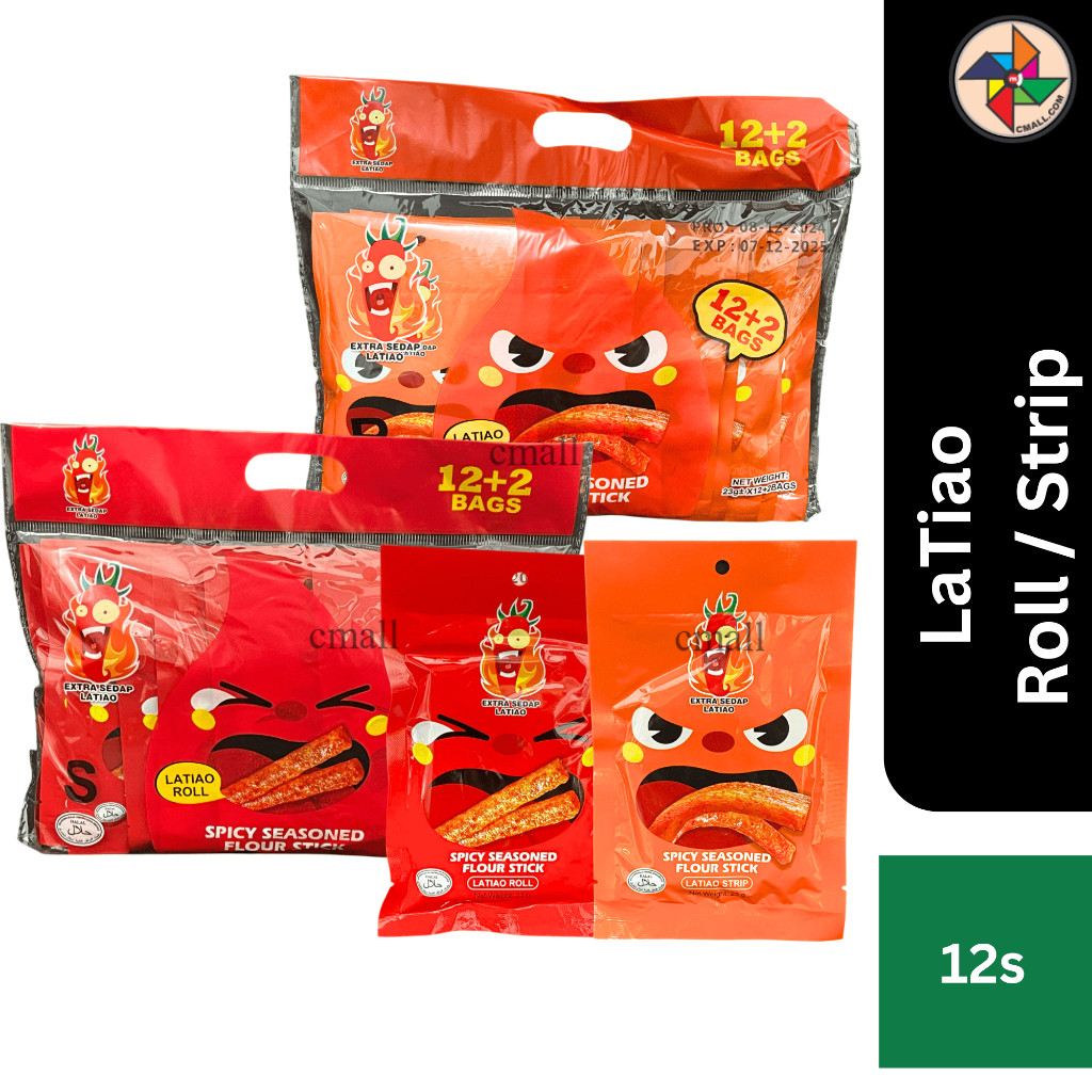[CM] Latiao HALAL Extra Sedap Latiao Roll / Strip 14s x 23g | Shopee ...