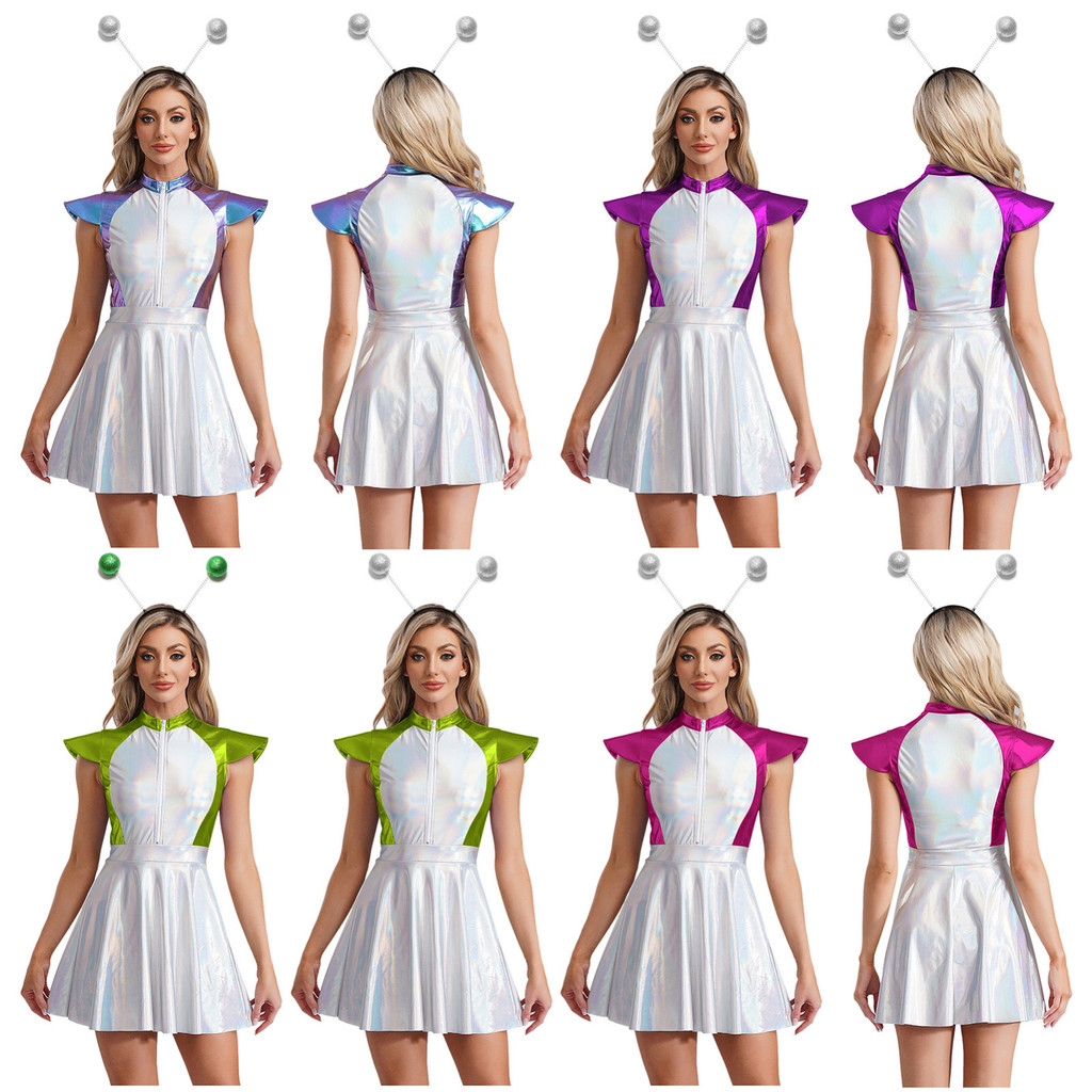 Choomomo Women Halloween Alien Cosplay Costume Outer Space Cutie ...