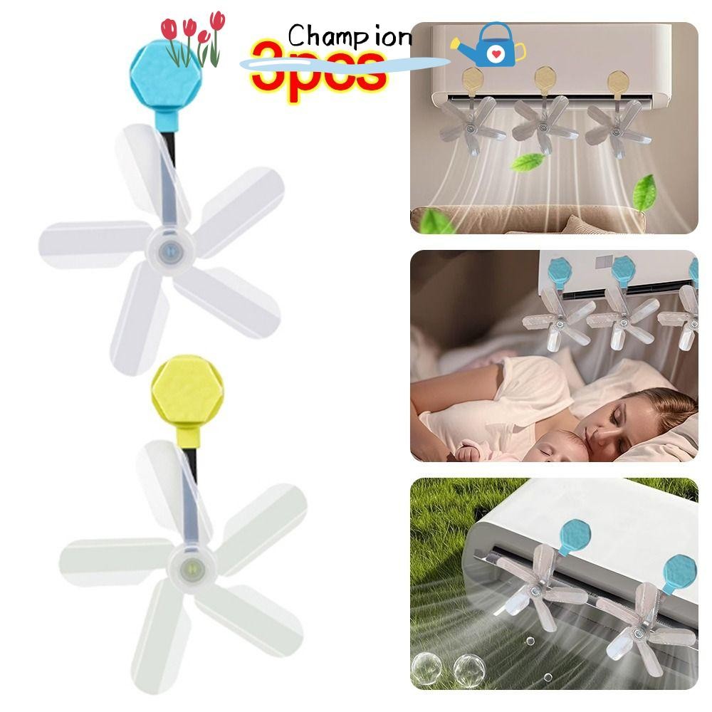 CHAMPIONO 3Pcs Air Conditioner Exhaust Fan, Suction Cup Anti Direct ...