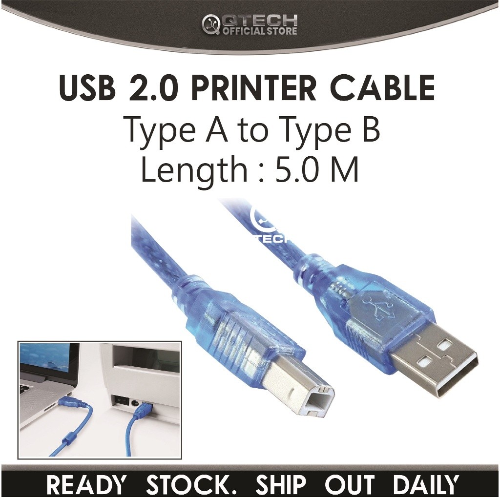 USB 2.0 High Speed Printer Cable Type A Male to Type B Male 1.5M / 3M ...