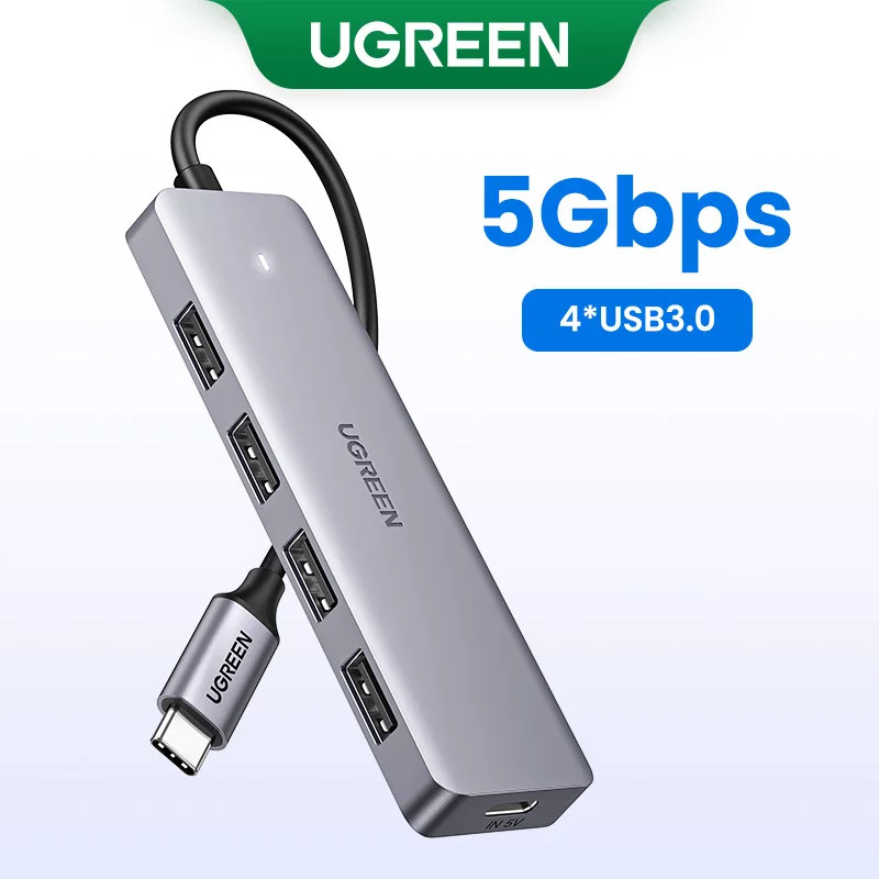 UGREEN Usb Splitter 4 Ports Usb Hub 5Gbps Usb3.0 Adapter For PC Laptop Accessories | Shopee ...