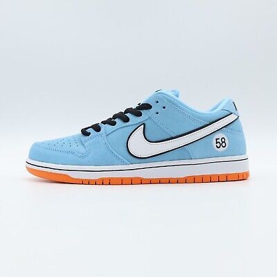 Nike SB Dunk Low Club 58 Gulf Racing Blue Chill Safety Orange (Men ...