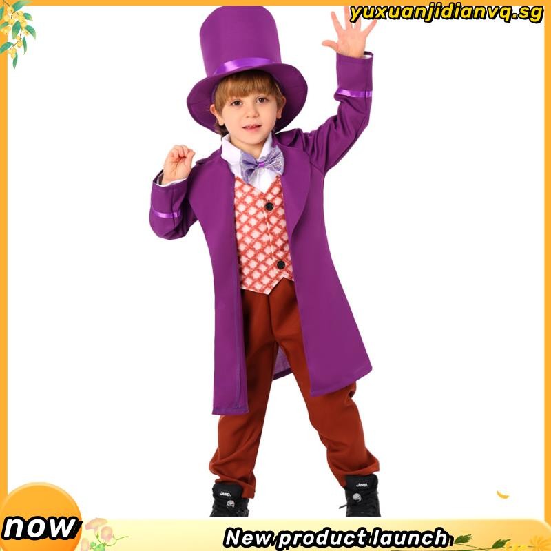 Charlie and the Chocolate Factory Willy Wonka Halloween Boys Costume ...