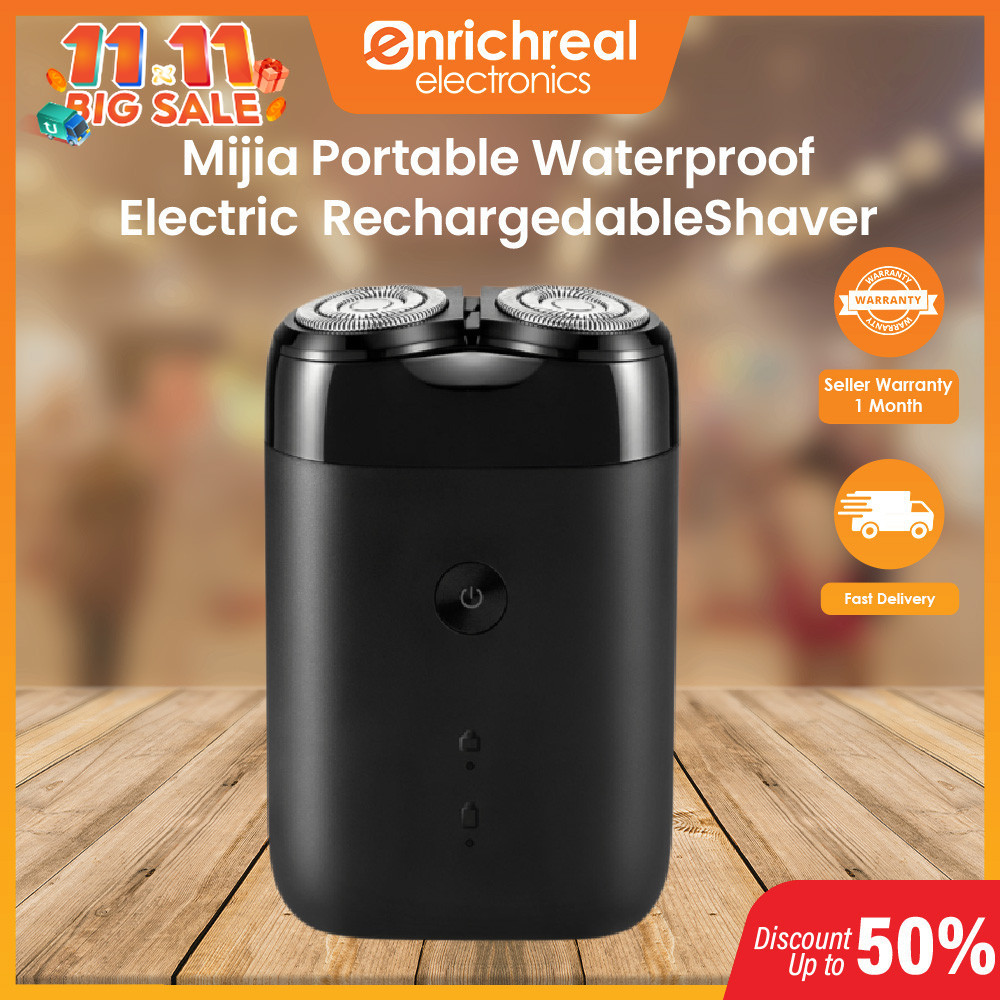 🇸🇬 Enrichreal Mijia Electric Shaver 2 Floating Head Portable Waterproof ...