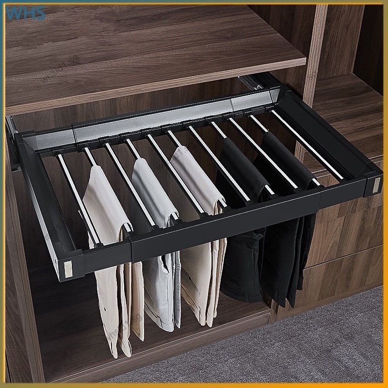 Retractable clothes rack closet trouser rack home cabinet pull out ...
