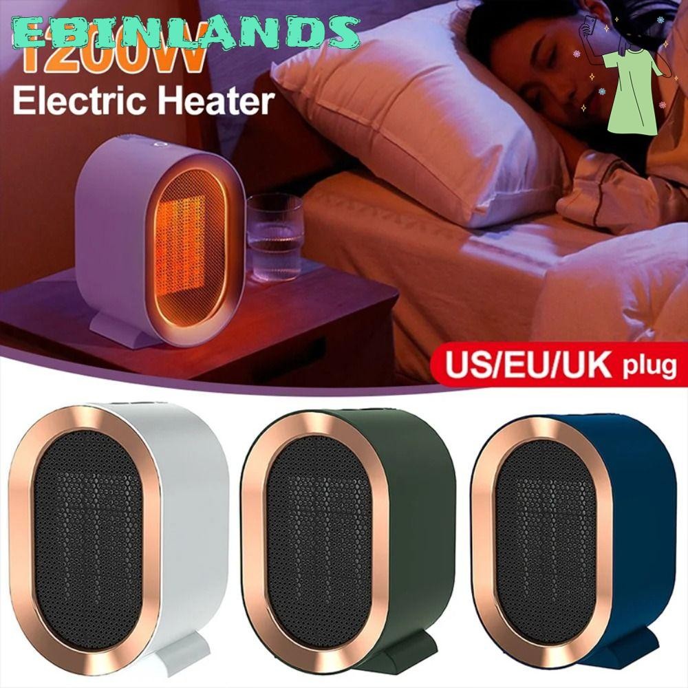 EBINLANDS Electric PTC Fan Heater, 1200W Mini Desktop Fan Heater ...