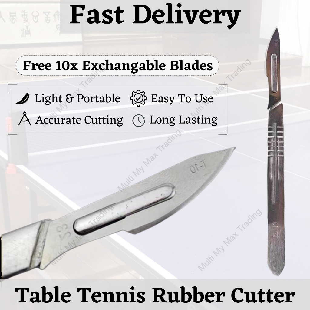 Table Tennis Rubber Cutter Set Cutting Knife Ping Pong Cutting Blade ...