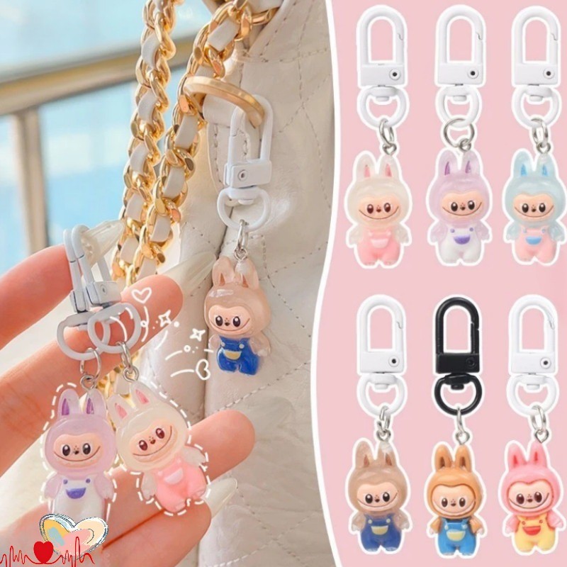 Cute Labubu Pendant Keychain Trend Key Chain Bag Hanging Ornaments ...