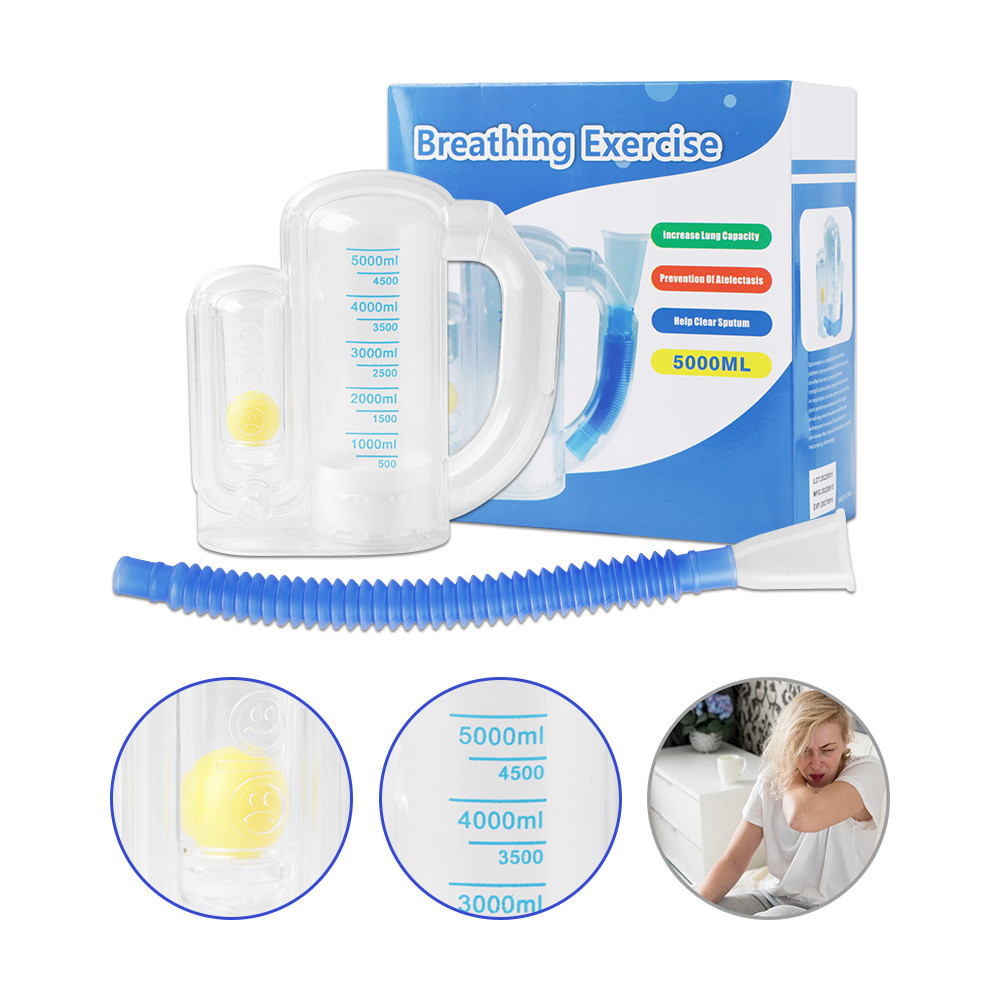 JBMBHC Breathing Exercise Device Deep Breathing Trainer With Flow Rate ...