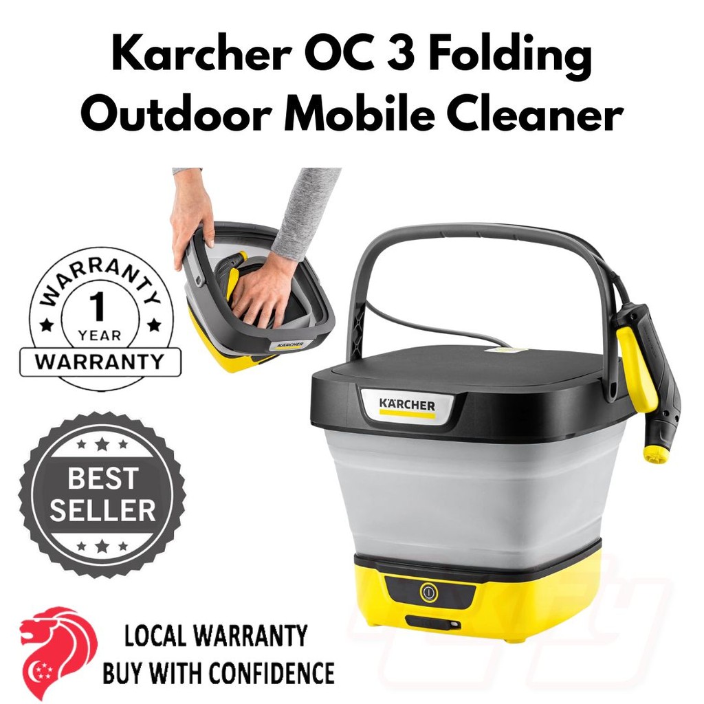 Karcher OC 3 Folding Outdoor Mobile Cleaner, USB Rechargeable, Pressure ...