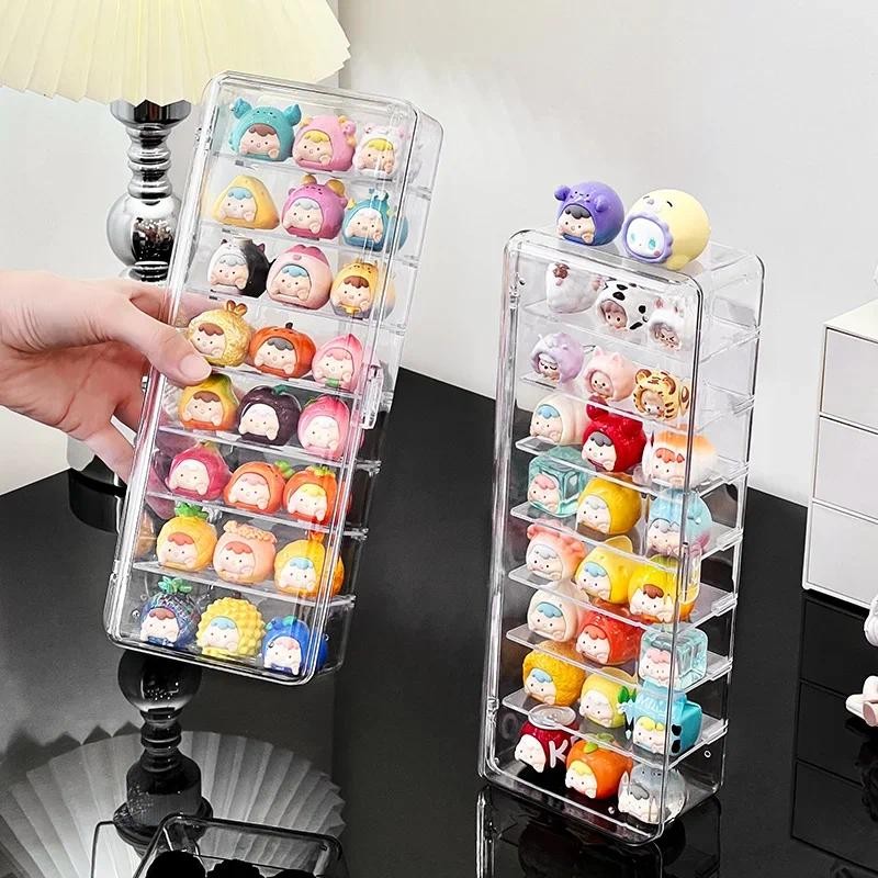 8 Layers Cute Dolls Display Case Blind Box Storage Box Mini Dolls ...