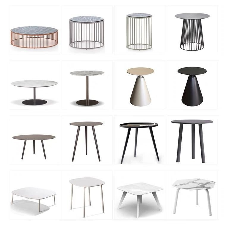 Nordic Outdoor Leisure Coffee Table Simple Designer Round Side Table Solid Wood Dining Table ...