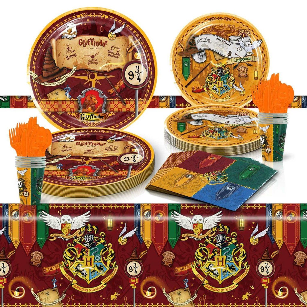 [SG Seller] 10pax Harry Potter Food Grade Party Tableware Disposable ...