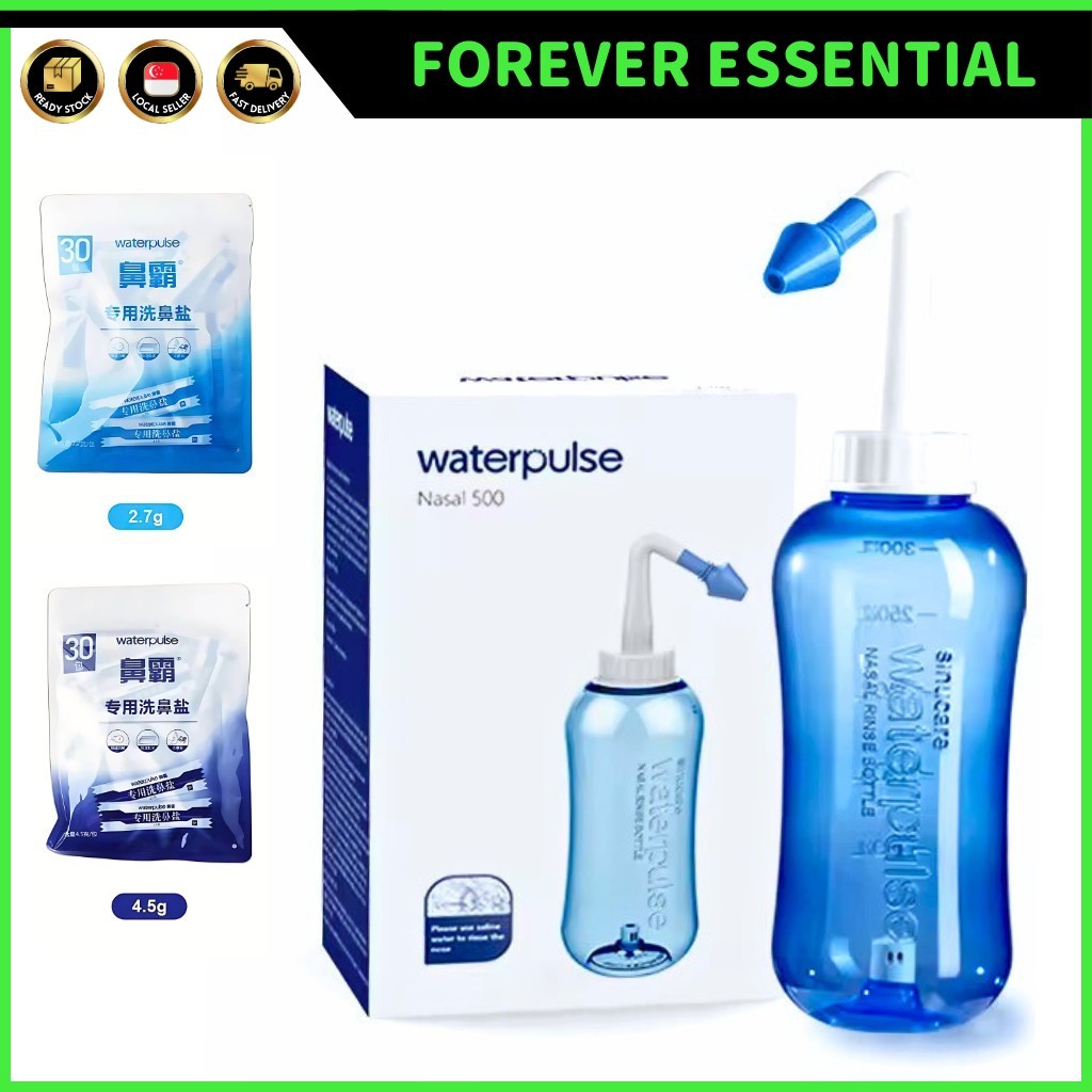 (FOREVER ESSENTIAL) WATERPULSE Sinus Nasal Wash Rinse Irrigation Bottle ...