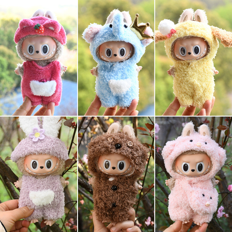 17cm labubu doll Clothing 17cm labubu Cloth Replacement Hand-Made Frog ...
