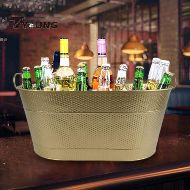 [Available] Galvanized Tub Ice Bucket with Carry Handles Beer Tub for ...