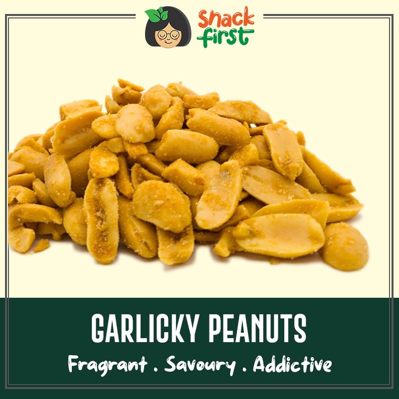 SnackFirst Garlicky Peanuts 200g/1kg - Gourmet Savoury Snacks Addictive ...