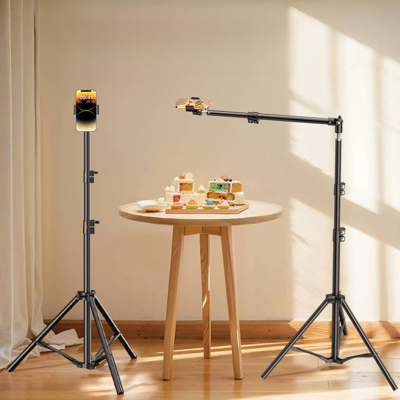Phone Live Streaming Stand Floor Tripod for Overhead Shooting Lazy ...