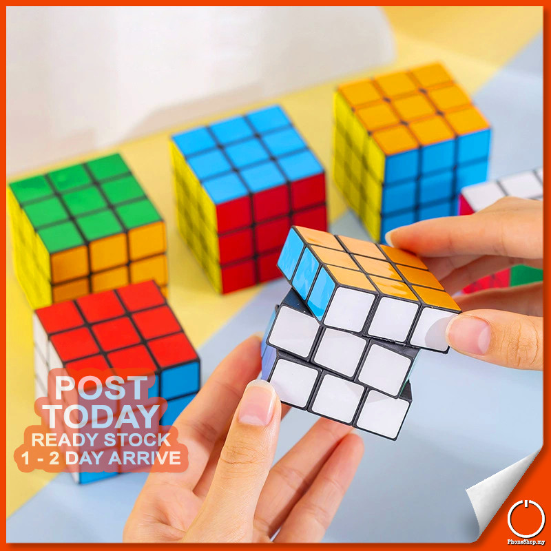 FAST REFLEX 3x3 Mini Speed Cube Magic Square Maze Puzzle Toys Keychain ...