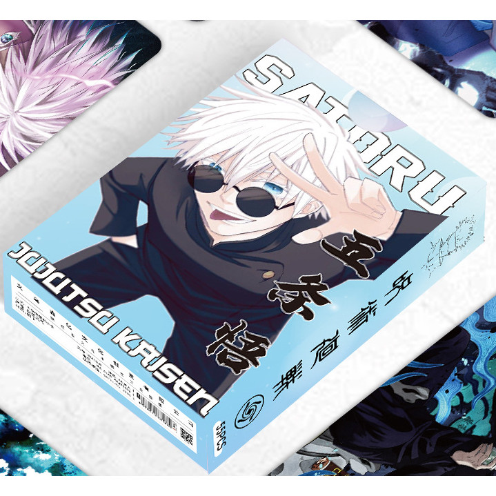 55 PCS Satoru Gojo Laser Card Jujutsu Kaisen White Hair Handsome Guy ...