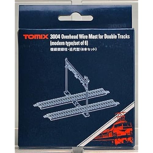 TOMYTEC TOMIX N Gauge Double Track Overhead Pole Modern Model Set of 6 3004 Railroad Supplies ...