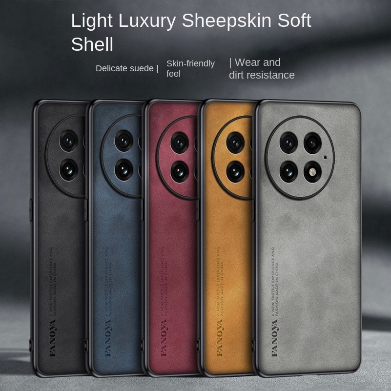 For OnePlus 13 12 12R 11 11R 10T 10 Pro Skinsheep Leather Phone Case ...