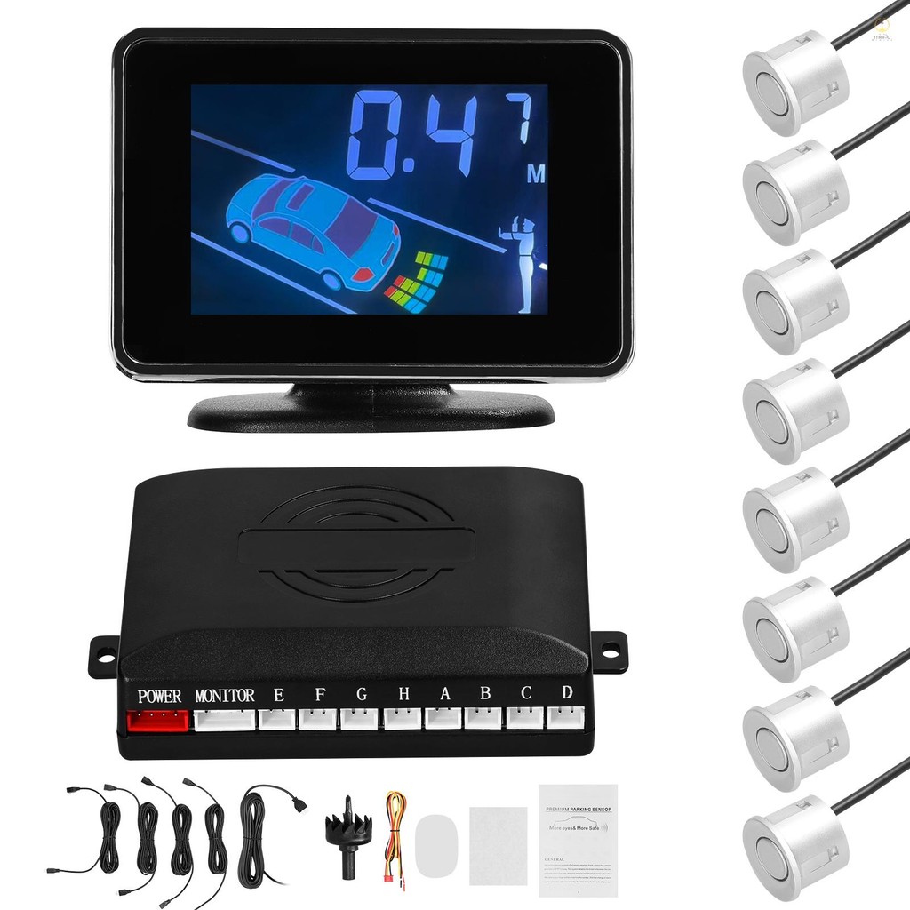 Car Parking Sensor Reversing Radars System Front & Rear Support Sound ...