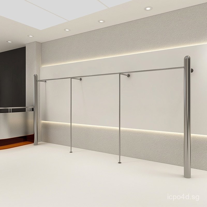 Clothing Store Display Stand Stainless Steel Wall Floor-Standing Wall ...