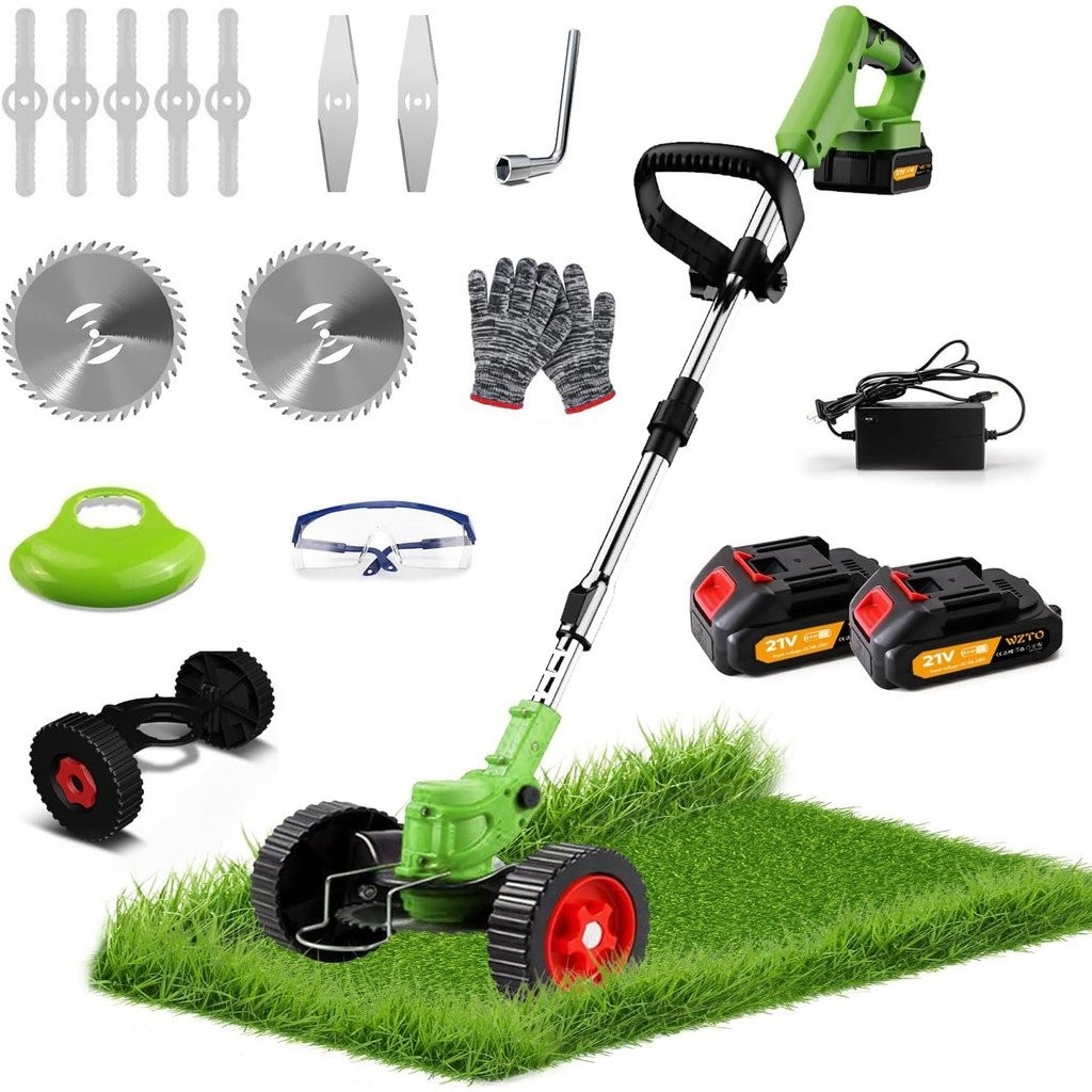 Cordless Garden Strimmers with Metal Blades, Electric Cordless 21v ...