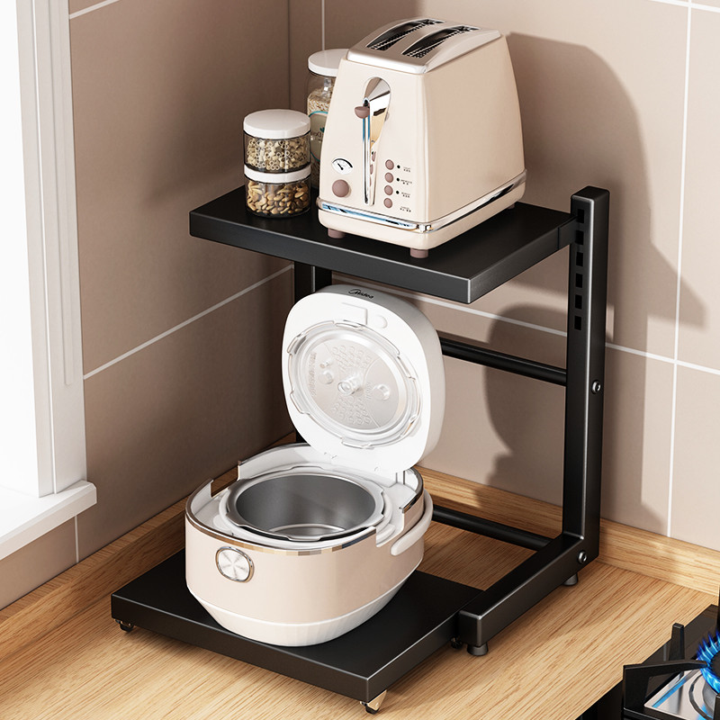 [48H Shipping] Rice Cooker Storage Rack Kitchen Countertop Microwave ...