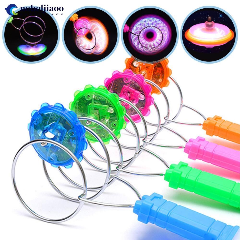NOBELJIAOO Colorful Luminous Gyro Magnetic Spinning Top Rotating ...