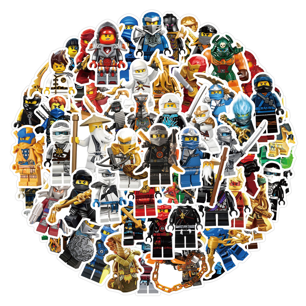 120pcs LEGO Ninjago Cartoon Characters Waterproof PVC Stickers | Shopee ...
