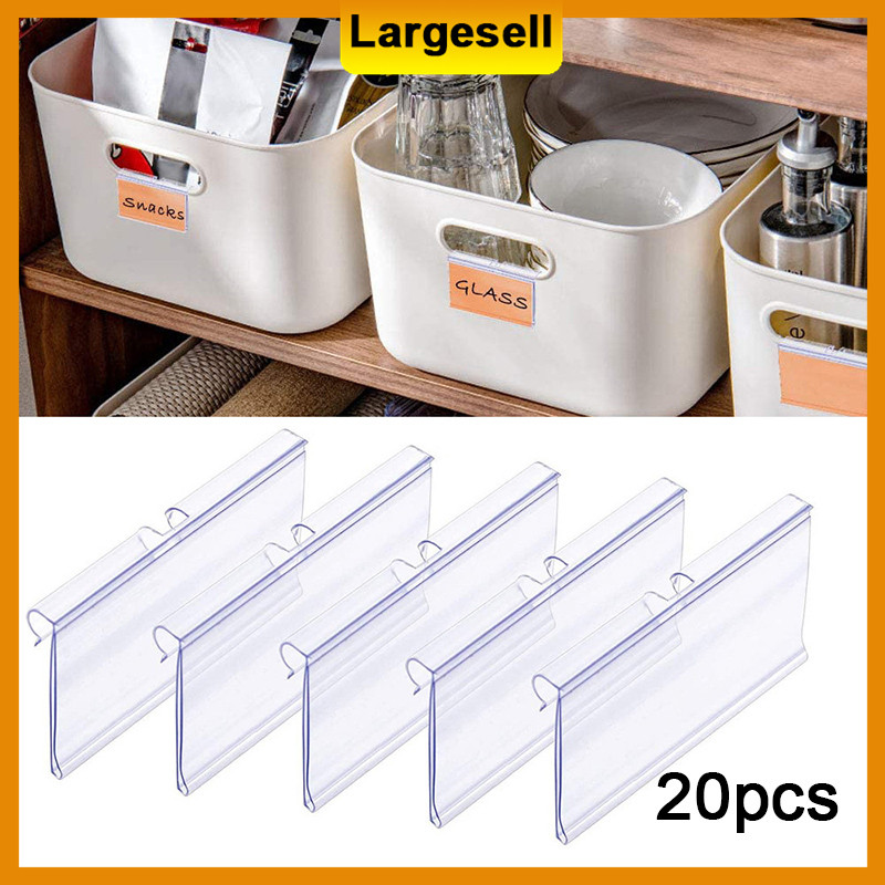 20Pcs Acrylic Retail Price Display Label Clear Plastic Price Tag Holder ...