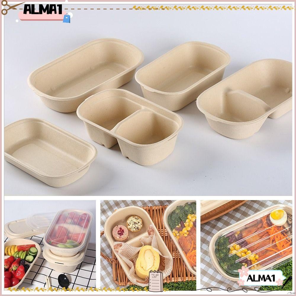 ALMA Light Food Box, Paper Degradable Disposable Packing, Thick Bento ...