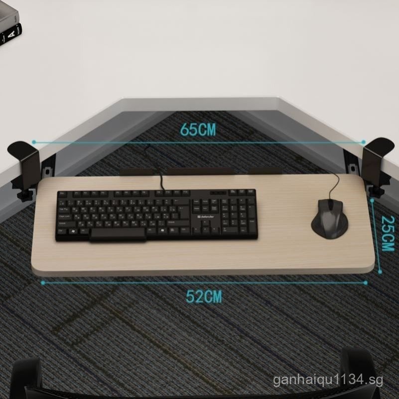 Keyboard Tray Under Desk No-Drill Drawer Mount Desk Extension Board ...