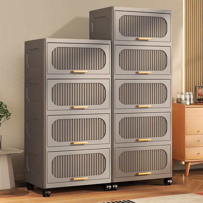 [in stock] 6871Multi-layer Flip-top Movable Storage Box Living Room ...