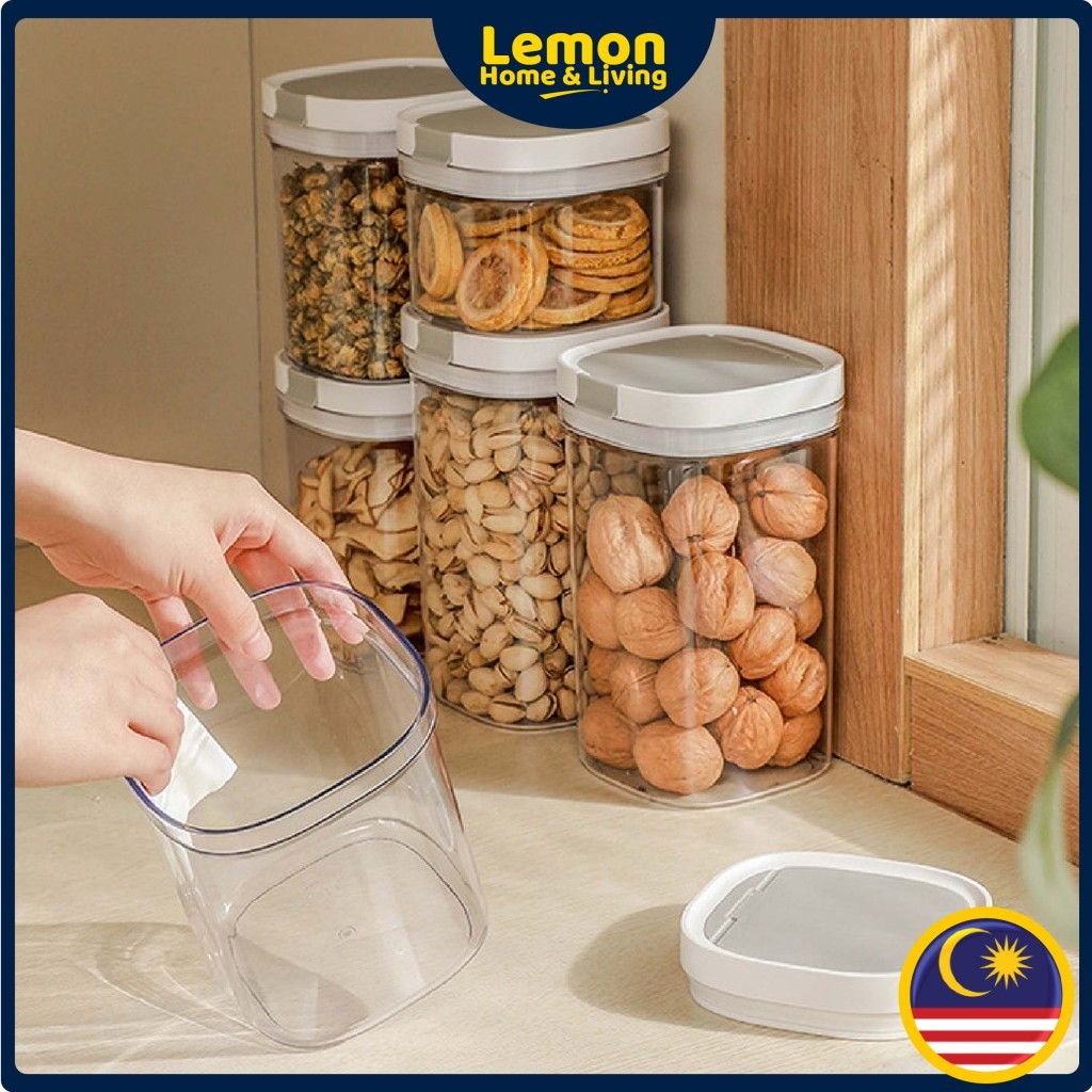 [Shopee Choice] Stackable Airtight Tupperware Bekas Kedap Udara Transparent BPA Free Snack ...