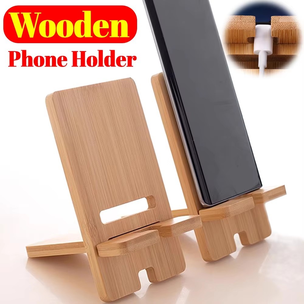 New Upgrade Desktop Wooden Desktop Phone Stand - Practical Wooden ...