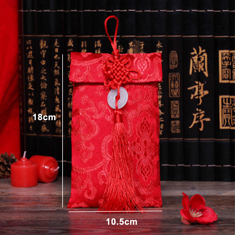 2025 Chinese New Year Angpao Red Envelopes Cloth Art Brocade Red Packet ...