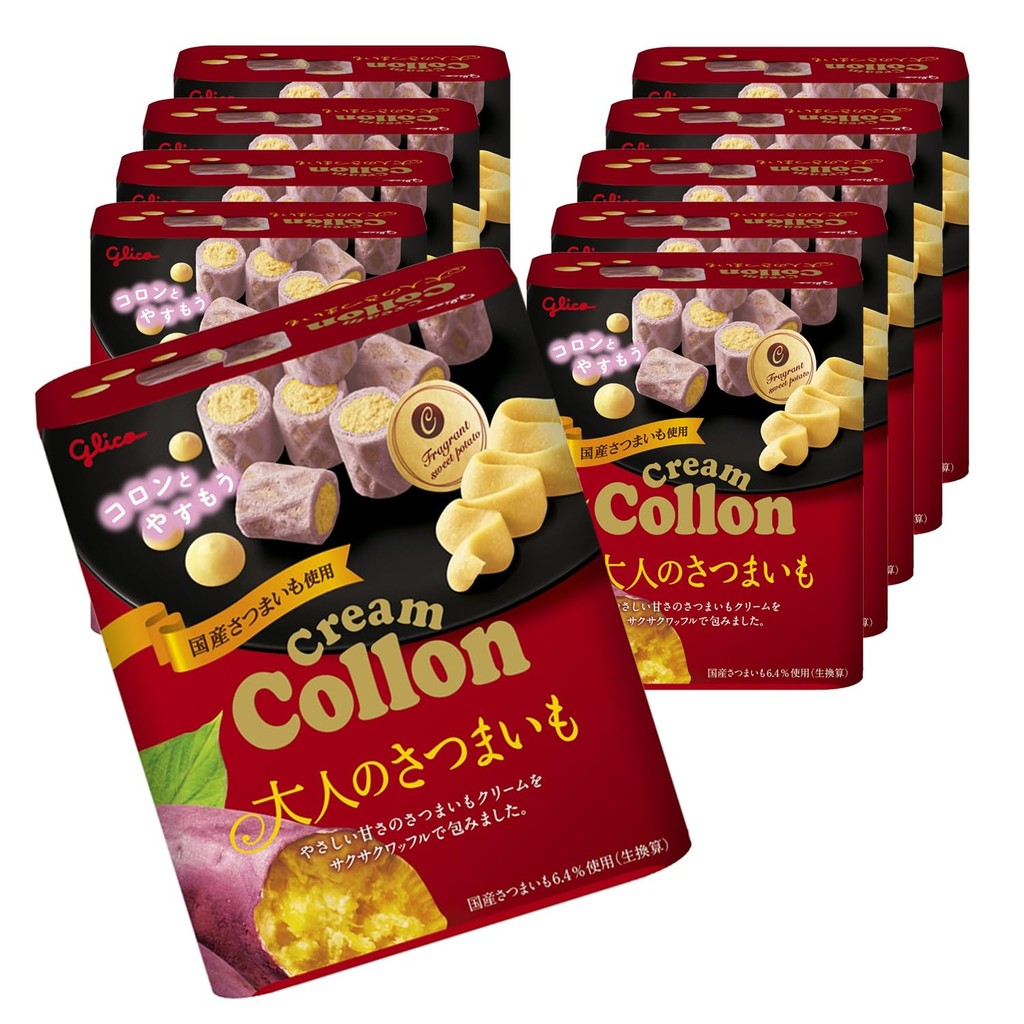 Glico Cream Collon Adult Sweet Potato 48g × 10 pieces - Glico Snacks ...
