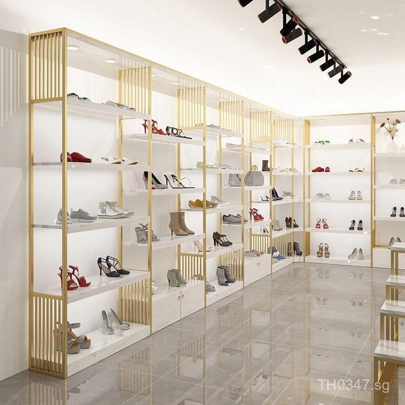 Store Product Display Shoe Rack Shoes Floor Clothing Store Shoe Rack ...