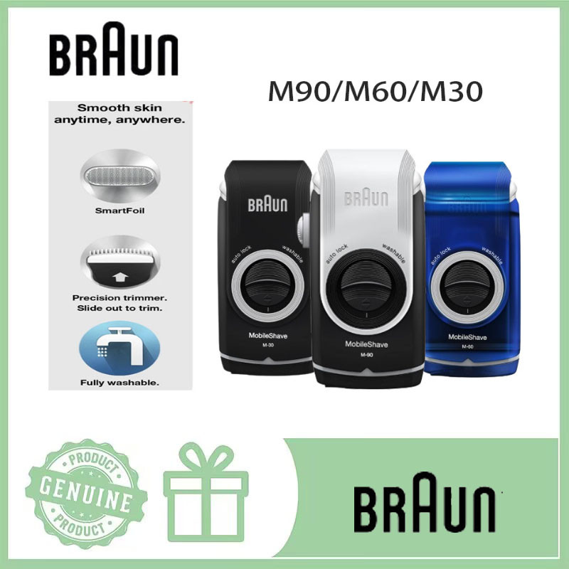 Braun M90/M60/M30 electric shaver from Germany, portable mini M90 dry ...